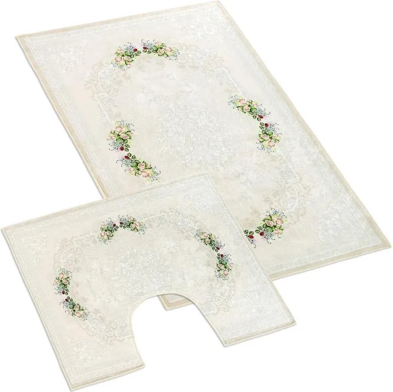 Bellatex 3D tisk sada Růžová 60x100 cm, 60x50 cm (SADA)