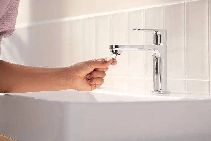 Hansgrohe Rebris S - Páková umyvadlová baterie 110 CoolStart bez odtokové soupravy, chrom 72520000