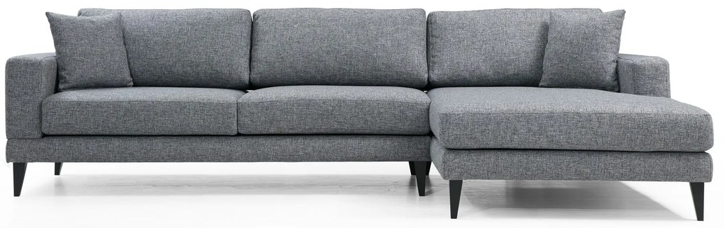 Hanah Home Rohová pohovka NORDIC tmavě šedá pravá 560ARE1104
