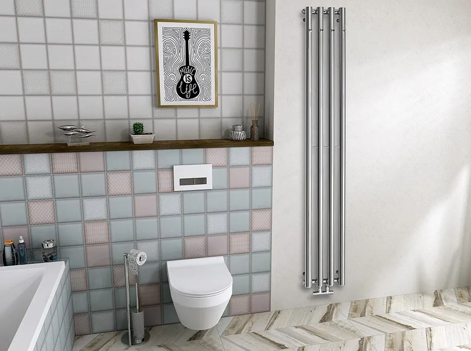 Sapho Sapho, PILON topné těleso 270x1800mm, se 4 háčky, černá mat, IZ132T