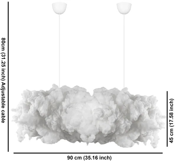 Lustr na lanku SERENE 2xE27/40W/230V bílá