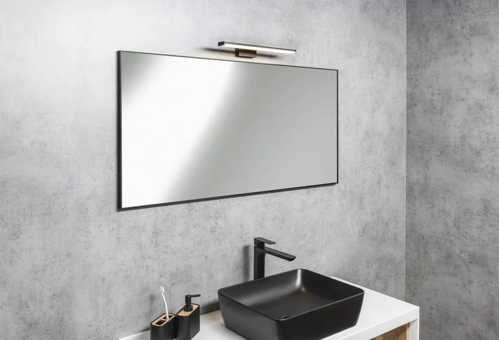 Sapho Arowana zrcadlo v rámu 50 x 80 cm bez osvětlení černá mat AWB5080