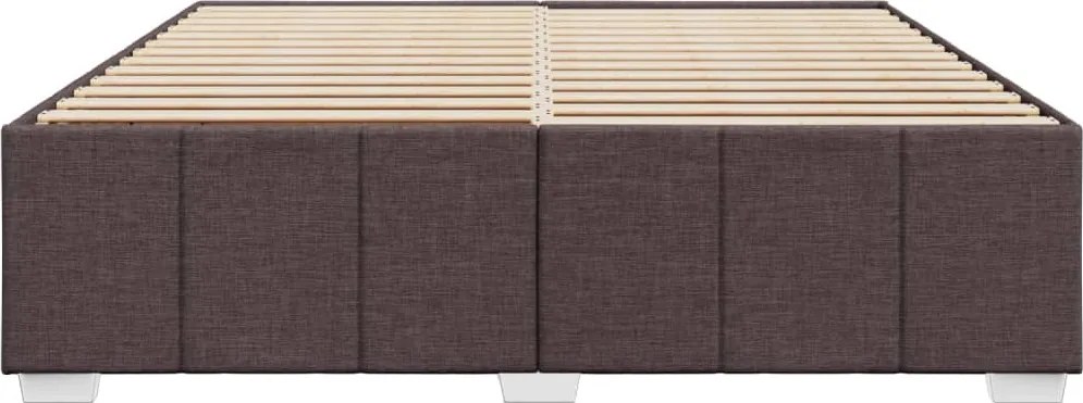 Rám postele bez matrace tmavě hnědý 180 x 200 cm textil 3284856