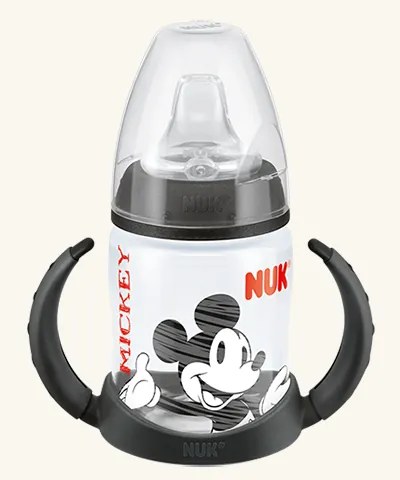 NUK First Choice lahvička na učení Mickey Mouse 6-18m, 150 ml