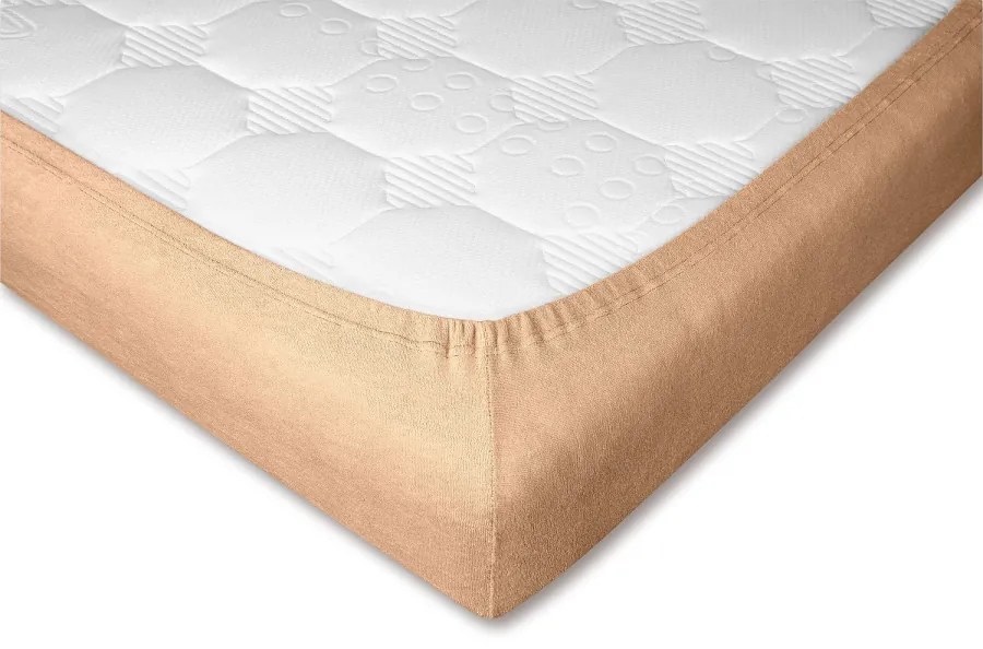 DADKA Froté prostěradlo medové Rozměr 90x200x25