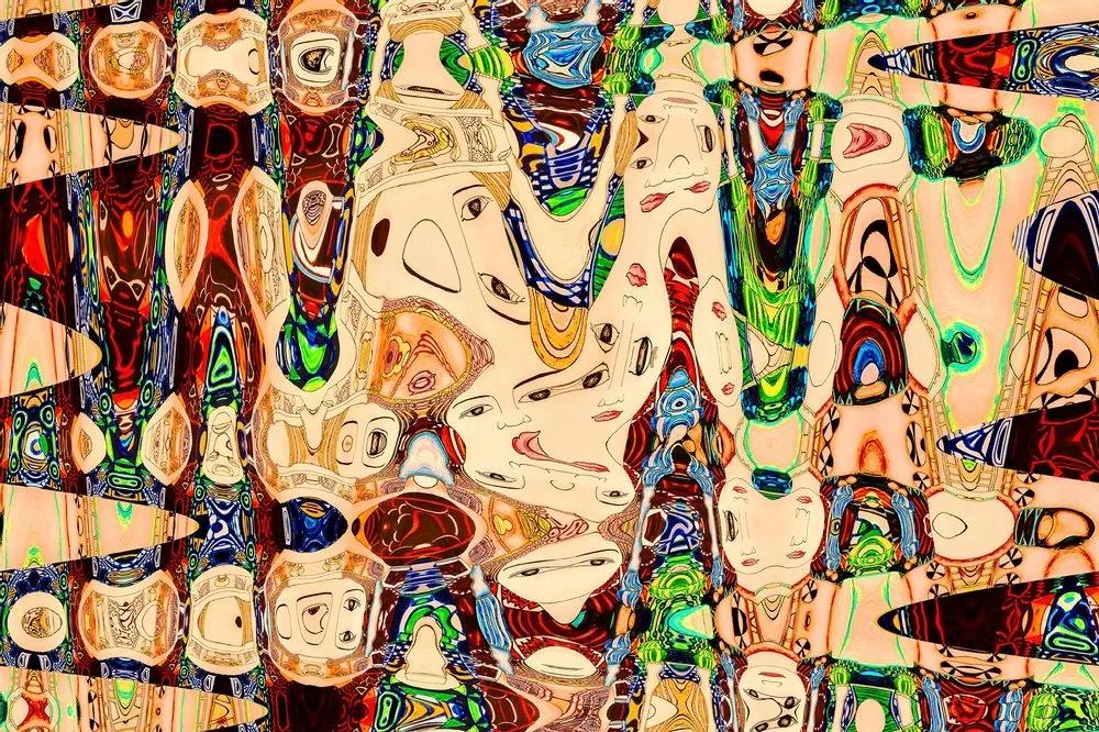 Tapeta lidské tváře v abstraktním provedení - 225x150 cm