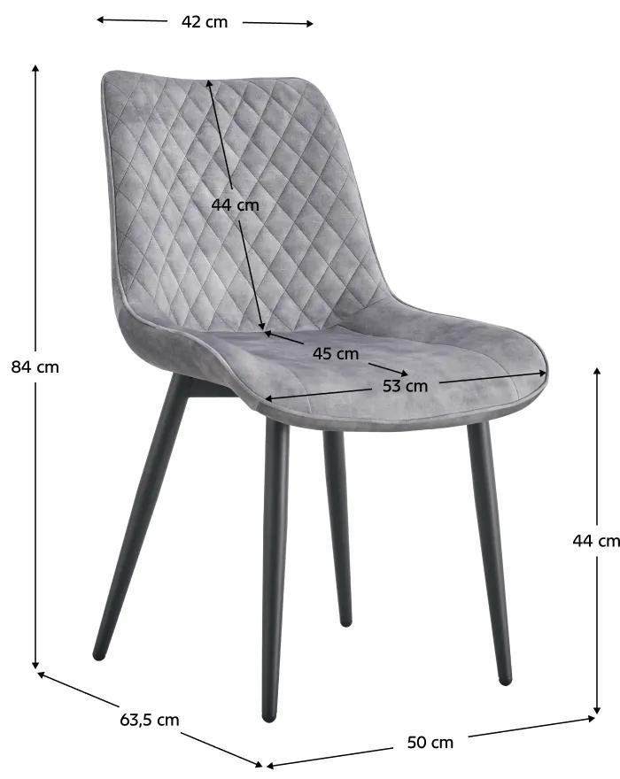Jídelní židle, světle šedá/černá, ZAINA TYP 1