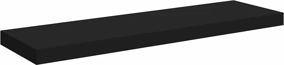 Plovoucí nástěnná police černá 80 x 23,5 x 3,8 cm MDF 323835