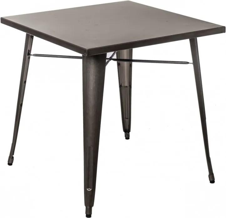 Jídelní stůl Tolix 76x76, metalická