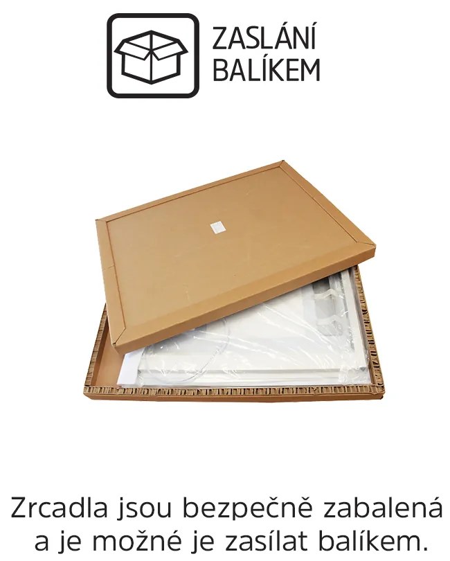 Mereo zrcadlo hranaté 60 x 80 cm LED osvětlení CN171S