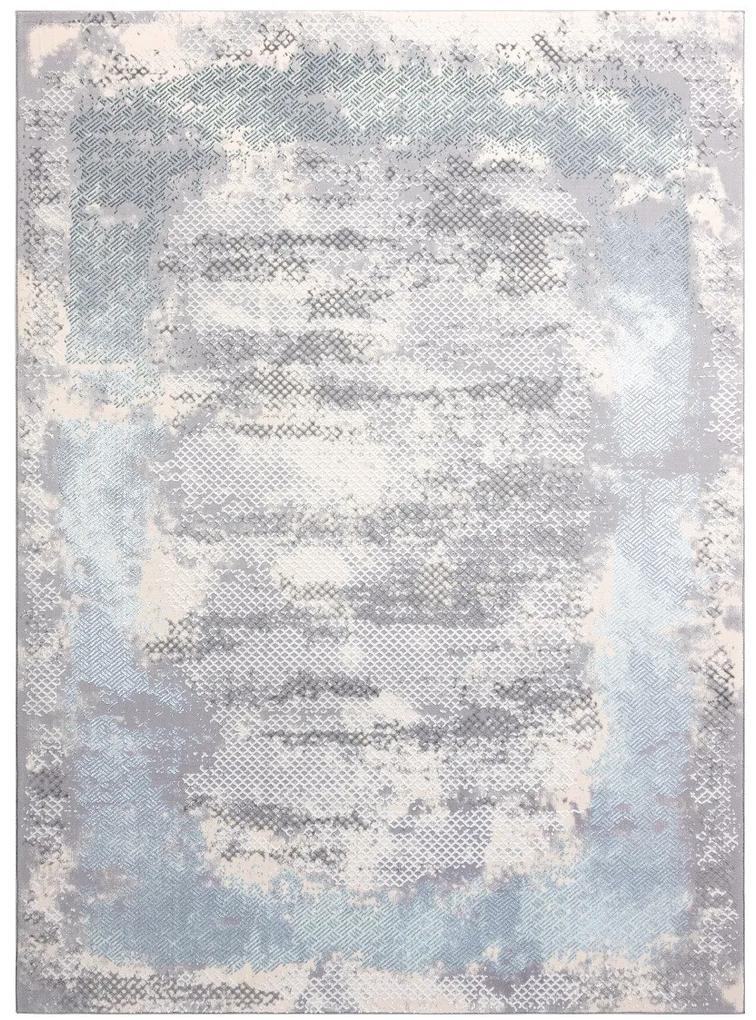 Dywany Łuszczów Kusový koberec Core A004 Frame ivory/grey and blue Rozměry koberců: 160x220