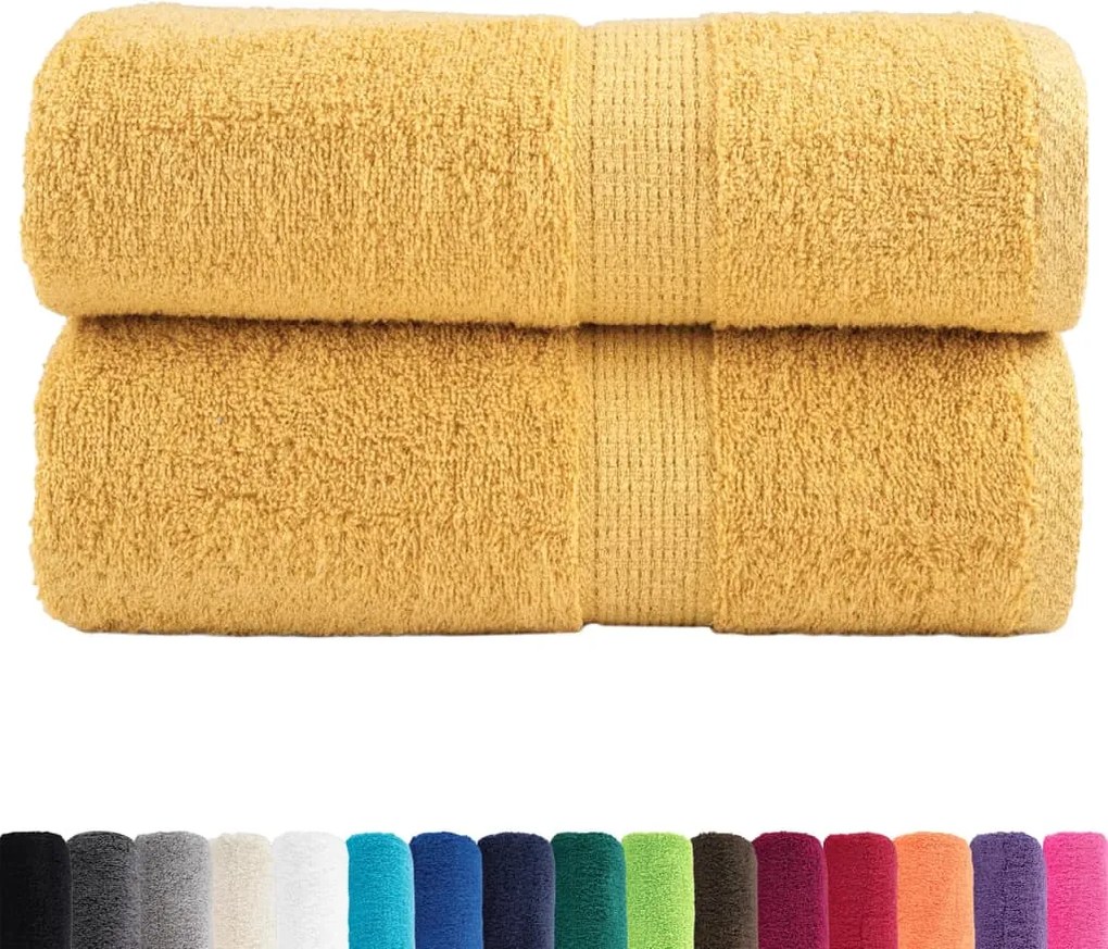 Prémiové ručníky pro hosty SOLUND 2 ks zlaté 30x50 cm 600 g/m² 137278