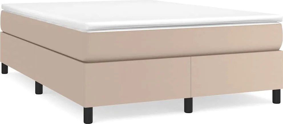 Box spring postel s matrací cappuccino 140x190 cm umělá kůže 3144607