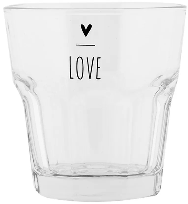 Sklenička se srdíčkem Lovely Day - Ø 8*8 cm / 200 ml