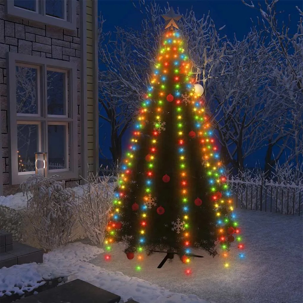 Světelná síť na vánoční stromek 250 barevných LED diod 250 cm 328887