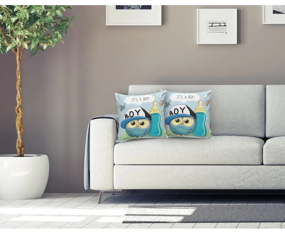 Dětský povlak na polštář 43x43 cm Boy Owl – Mila Home