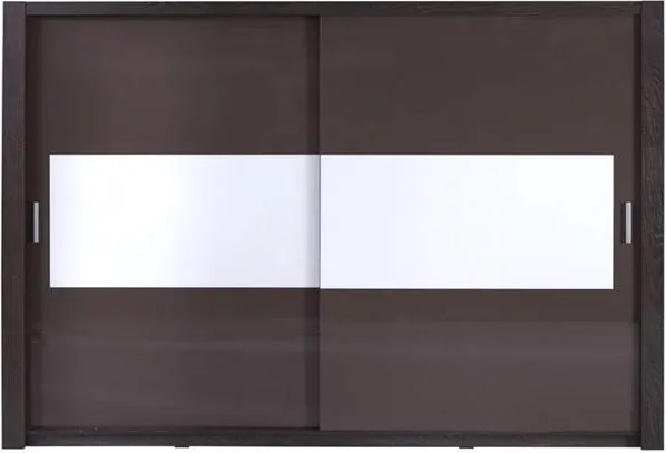 Šatní skříň Gibi 180 - bílé sklo - více kombinací