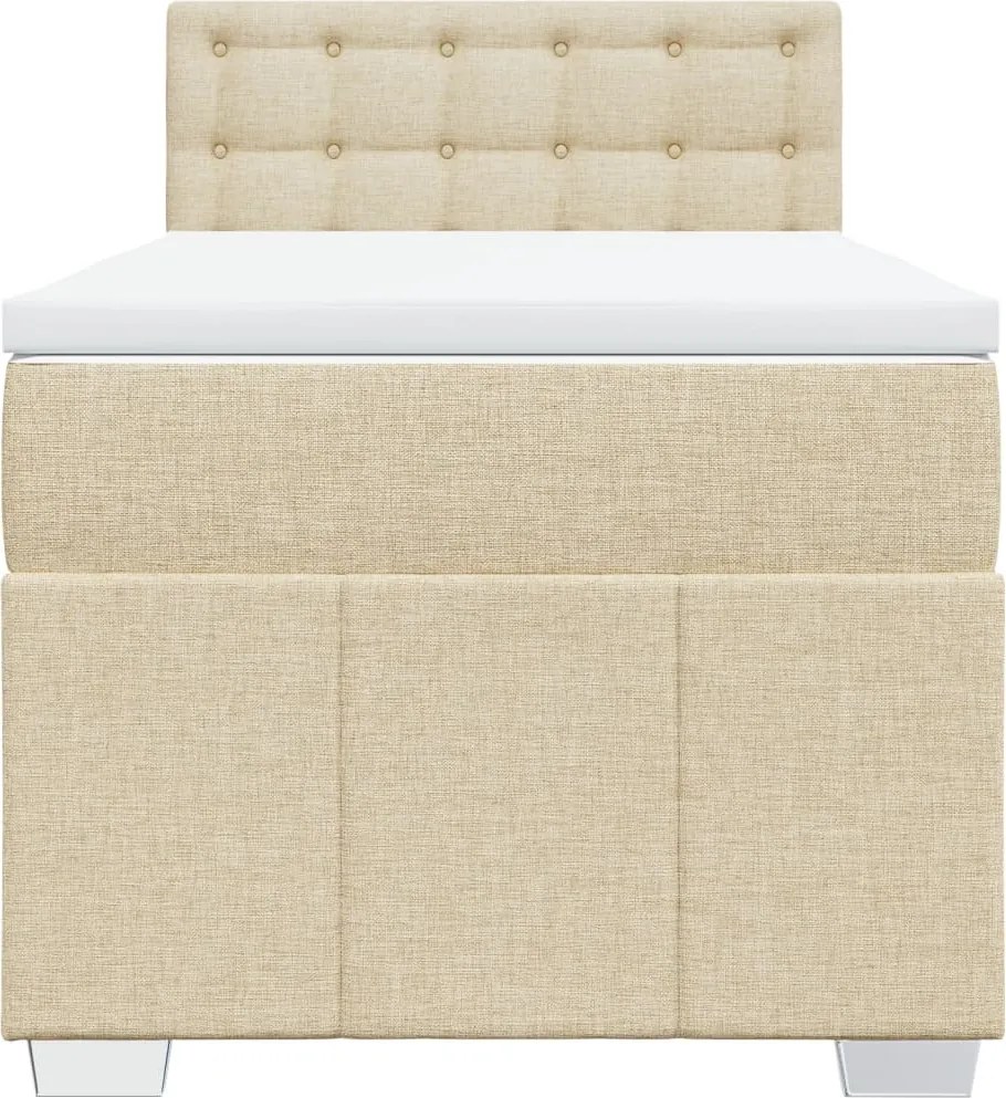 Box spring postel s matrací krémová 80 x 200 cm textil 3286914
