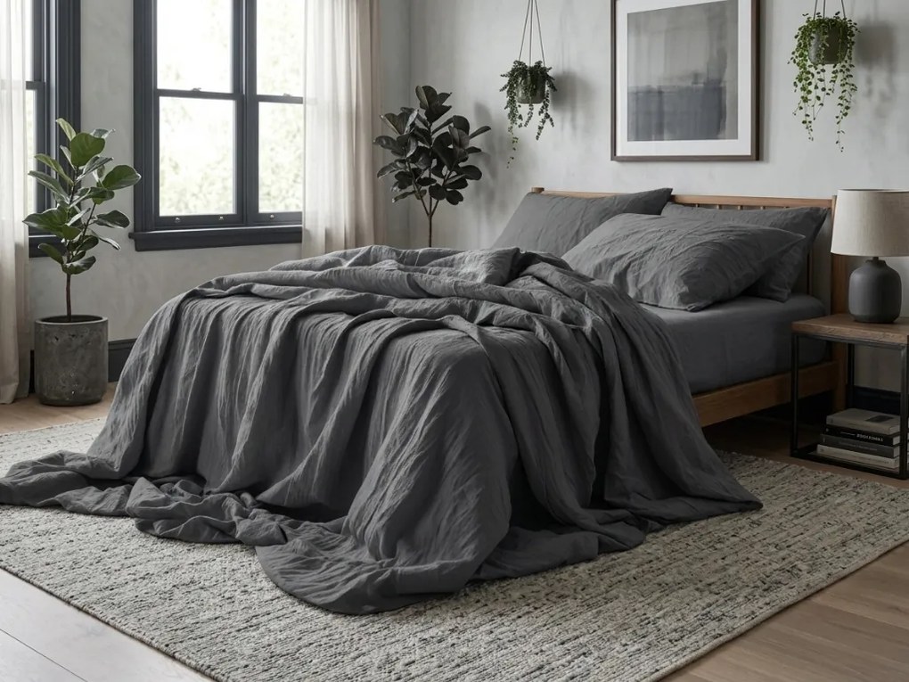 Mušelínové povlečení MUSSARI šedé Rozměr povlečení: 2 ks 70 x 90 cm | 200 x 220 cm