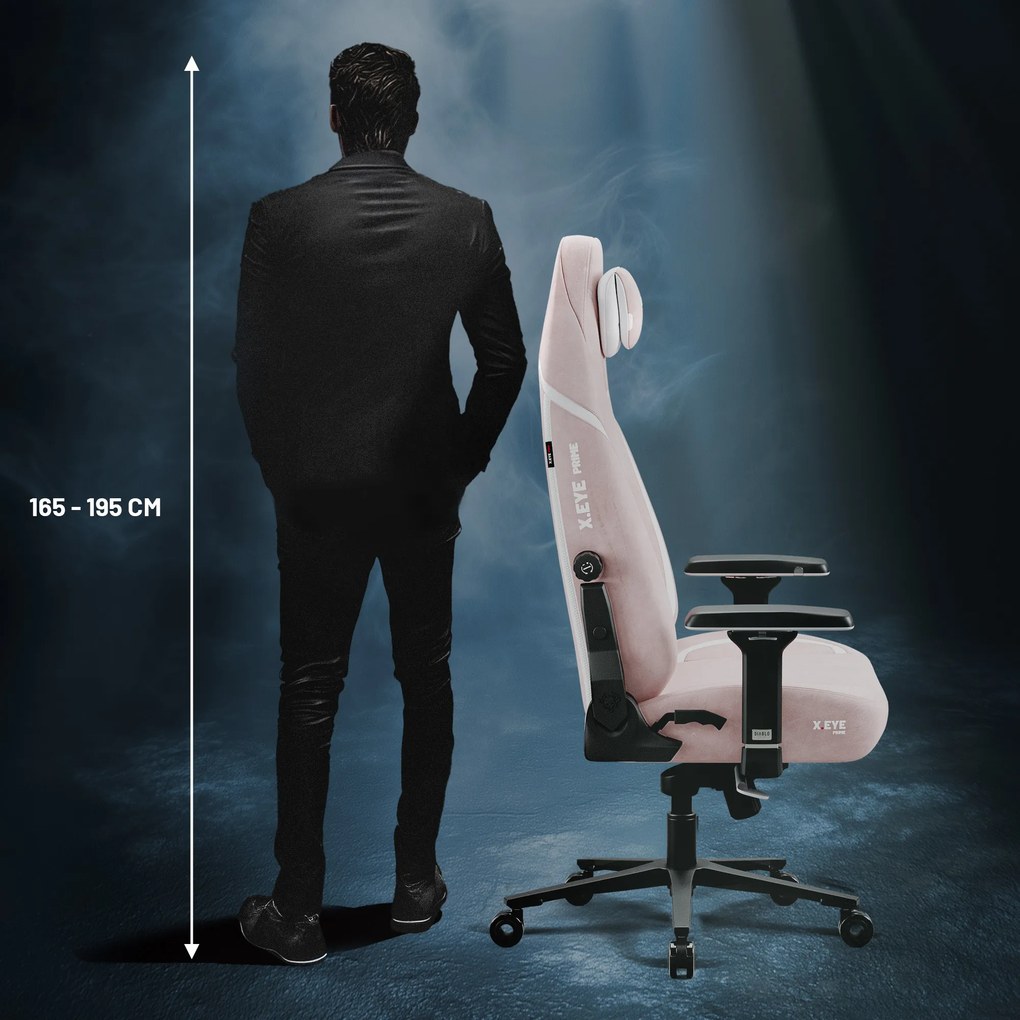 Herní židle Normal Size, černo-růžová: Diablo X-Eye Prime Akira Pink