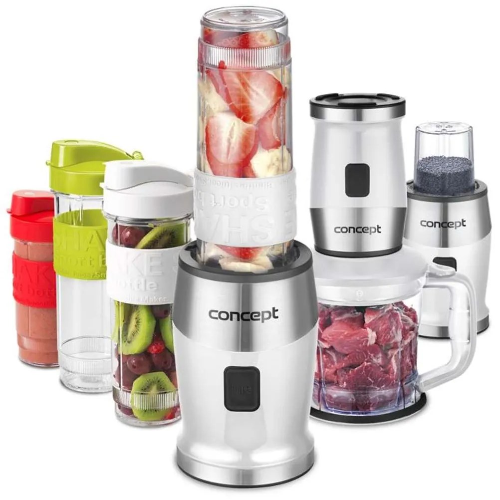 Concept - Smoothie mixér Fresh&Nutri, s příslušenstvím, bílá sm3391
