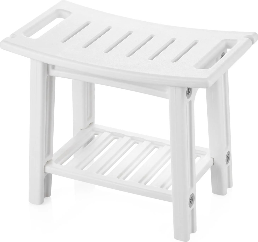 Costway Vodotěsná HDPE stolička do vany sprchová lavice do vany a koupelny 150