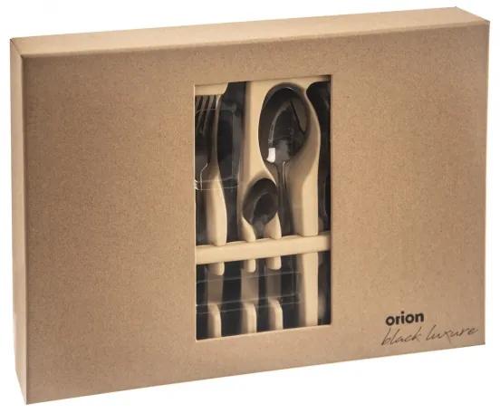 Orion domácí potřeby Jídelní příbory BLACK Luxure 24 dílů