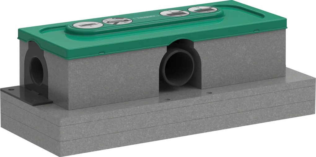 Hansgrohe uBox universal, základní těleso pro lineární sprchové žlaby pro standardní instalaci, HAN-01001180