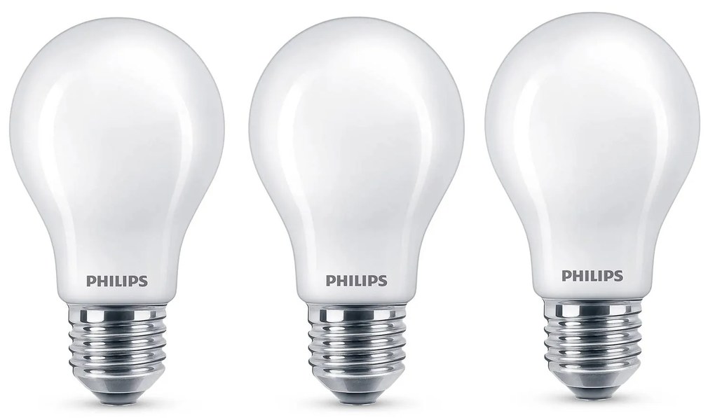 Philips LED žárovka Classic E27 A60 7W 827 mat 3ks