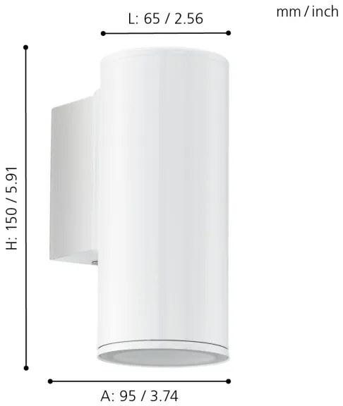 Eglo 94099 - LED Venkovní osvětlení RIGA 1xGU10/3W/230V IP44