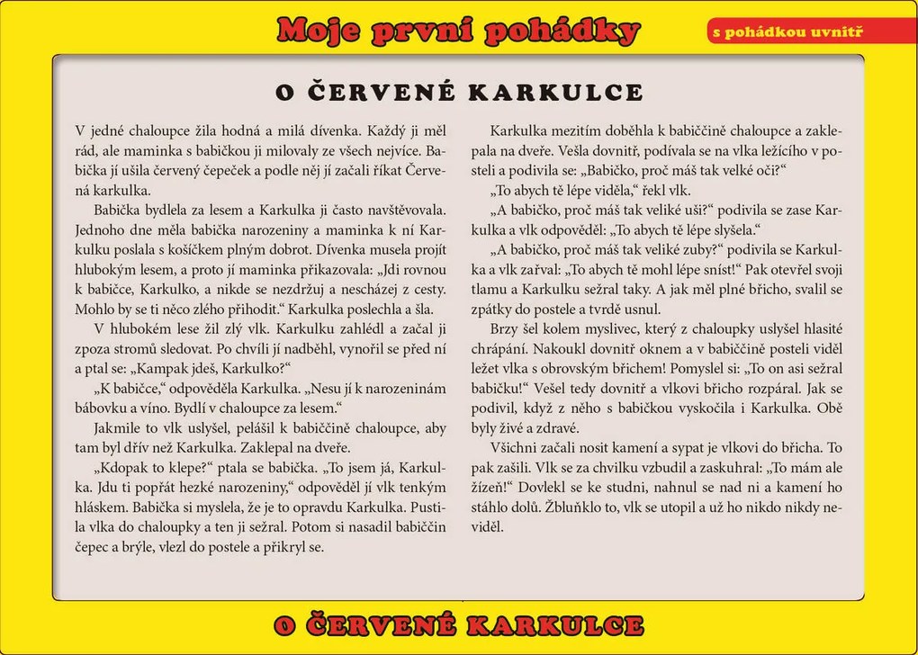 _Ostatní 1_ PUZZLE O Červené Karkulce 24 dílků skládačka v rámečku s pohádkou 2v1 11400305