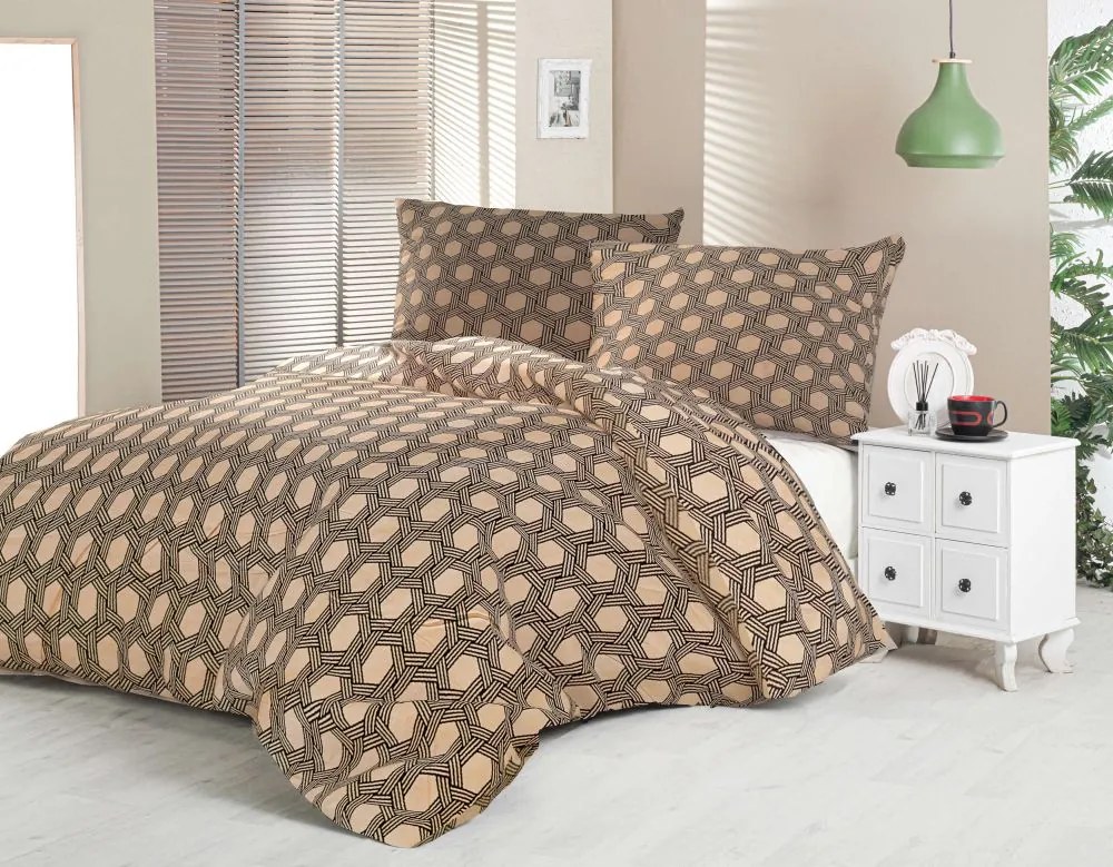 Kvalitex Saténové povlečení LUXURY COLLECTION CARERO béžové 1+1, 140x220, 70x90cm