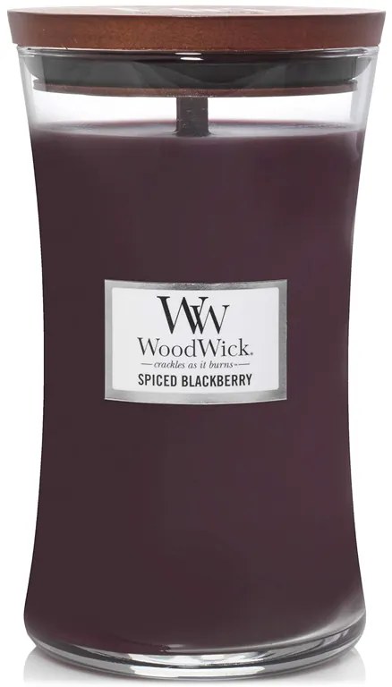 WoodWick – svíčka Spiced Blackberry (Pikantní ostružina) Velikost: velká 609 g
