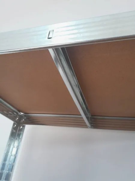IQ Garden Bezšroubový regál s 5 policemi, 180 × 90 × 40 - pozinkovaný 321383