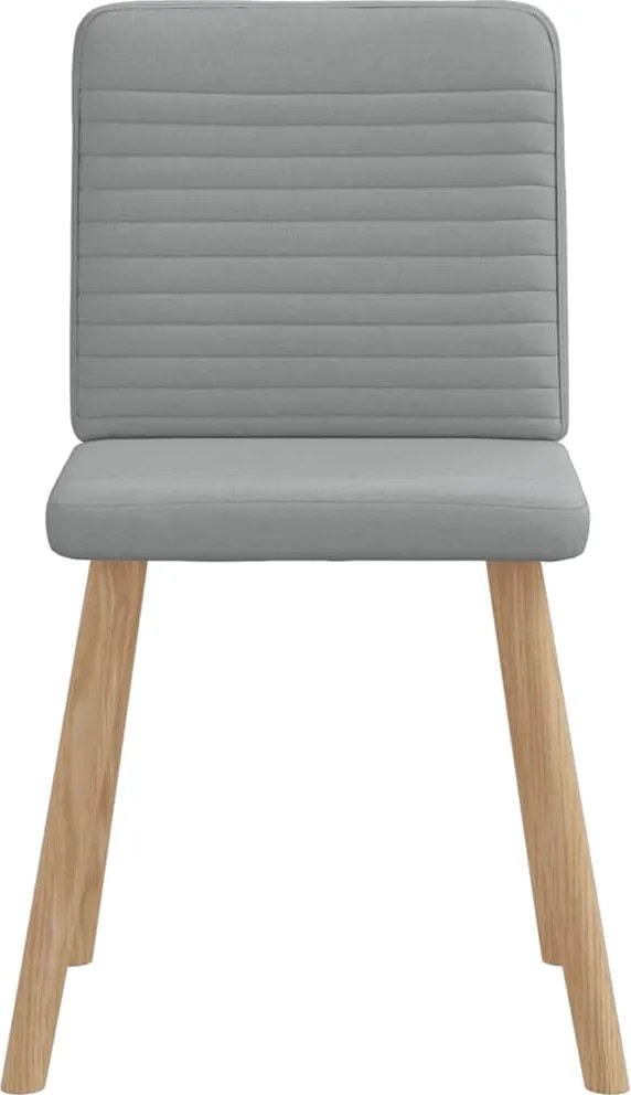 Jídelní židle 6 ks světle šedé textil 3315514