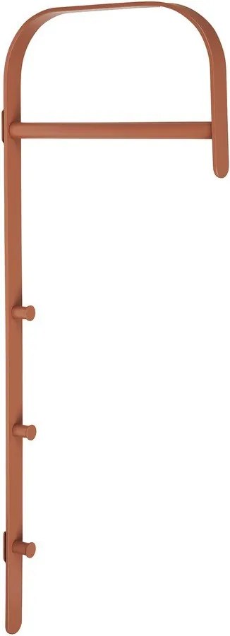 Koňakově hnědý kovový nástěnný stojan na oblečení 30x80x3 cm Gresto – House Nordic