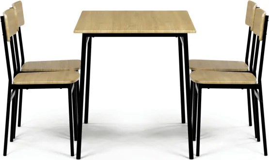 Jídelní stůl se čtyřmi židlemi AUT-O2155 OAK