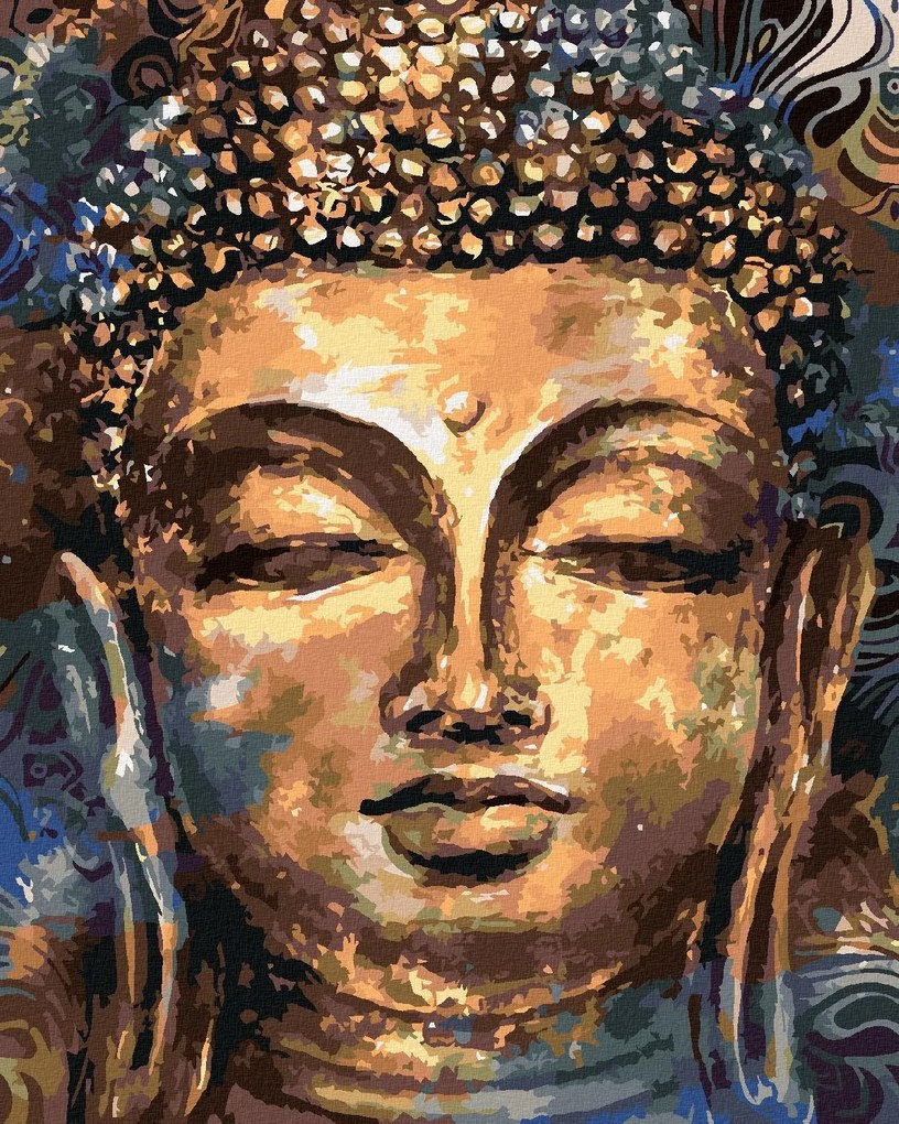 zuty zuty - malování podle čísel - buddha s ornamenty, 40x50 cm, plátno+rám