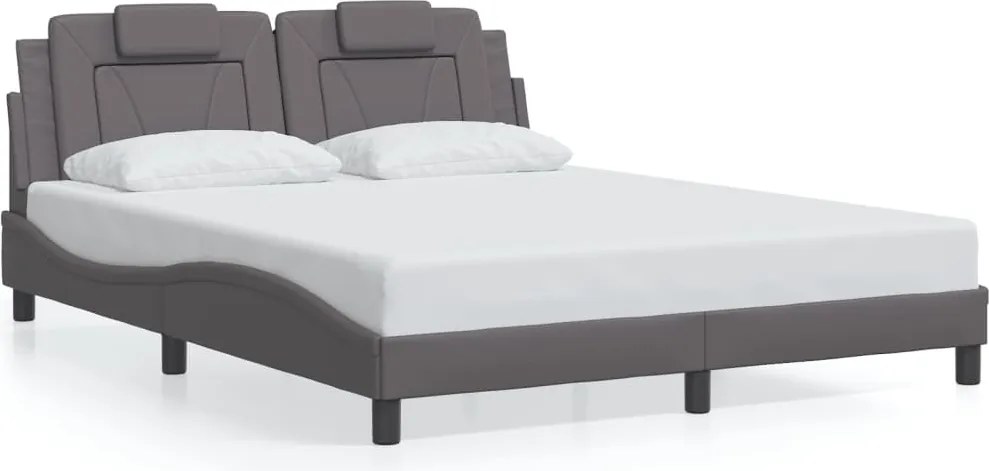 Rám postele Viana s LED bez matrace šedý 160 x 200 cm 3214032