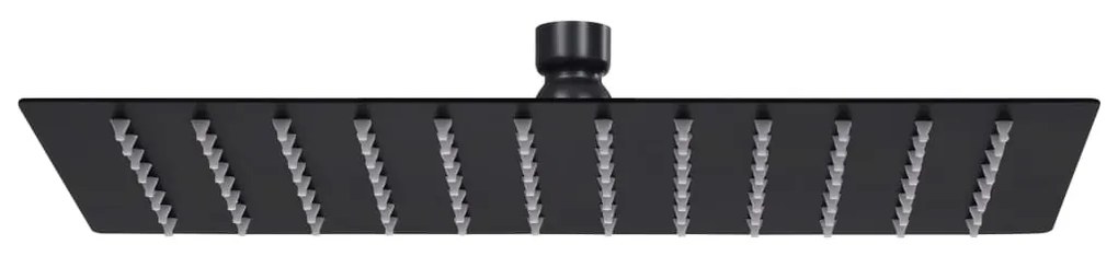 Sprchová hlavice nerezová ocel 30 x 20 cm obdélníková černá 147700