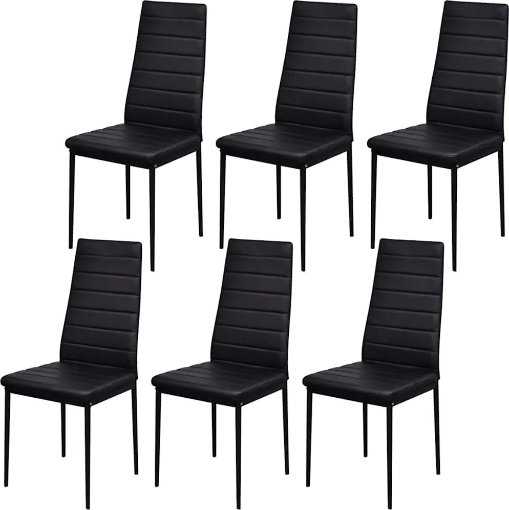 Sedmidílný jídelní set černý 242987