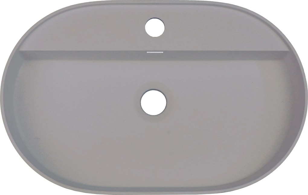 Deante Silia, granitové umyvadlo na desku 550x350x125 mm, šedá metalíza, DEA-CQS_SU6B