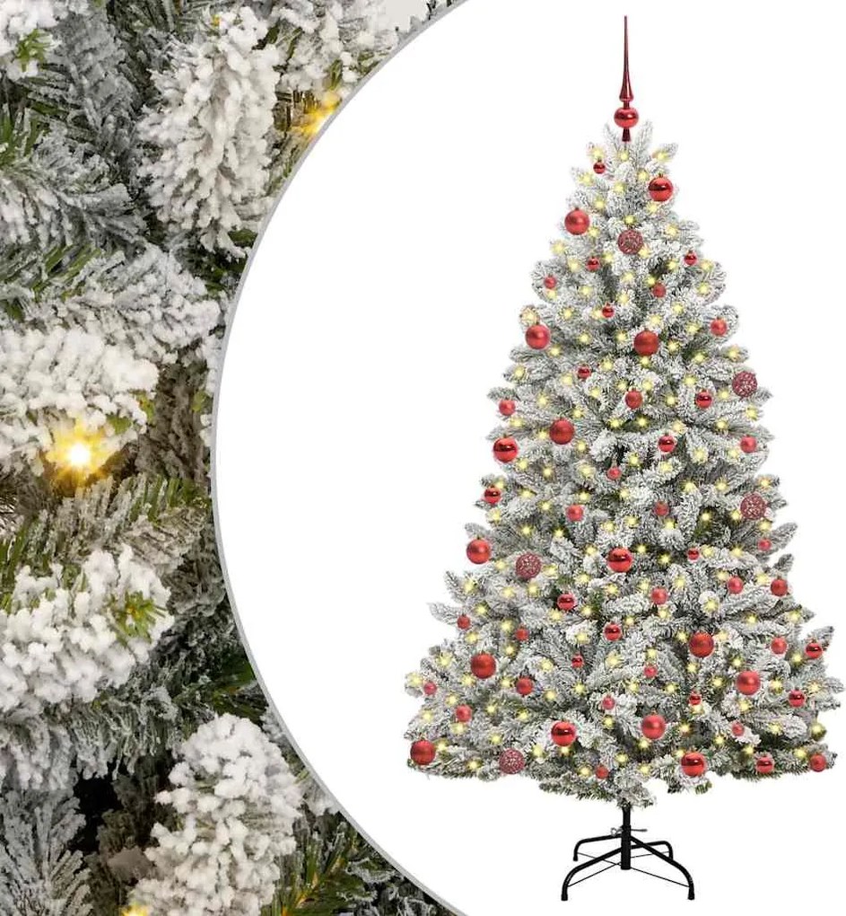 Umělý vánoční stromeček 180 cm 300 LED Teplá bílá PVC a ocel 3395748
