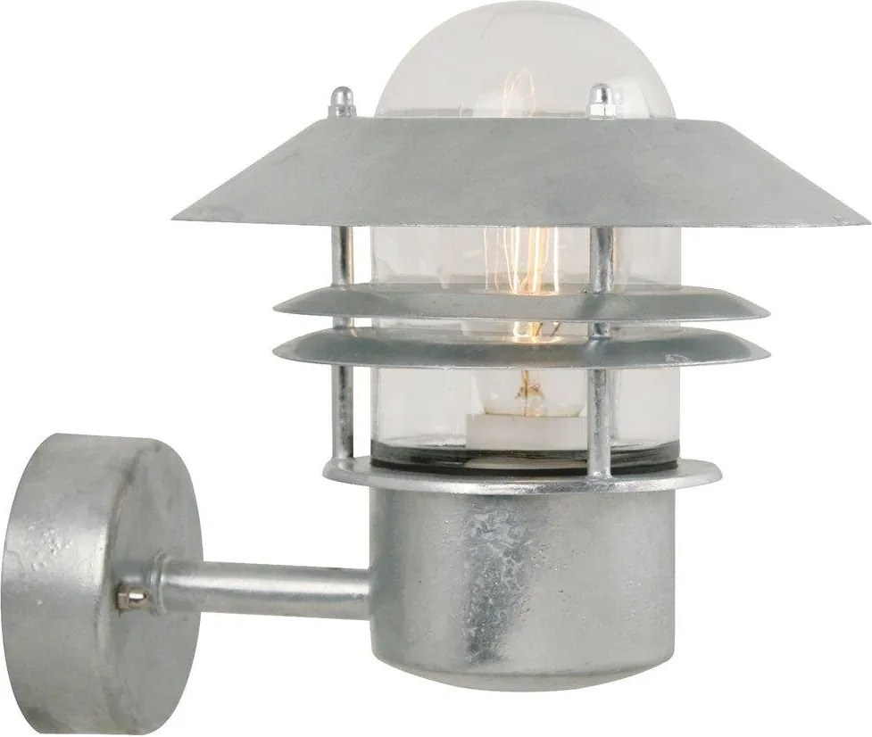 NOR 25011031 Venkovní nástěnné svítidlo Blokhus 1x60W E27 galvanizovaná čirá - NORDLUX