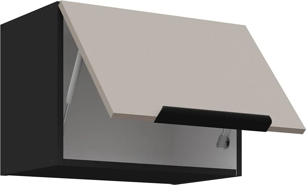 ARIA cb | horní skříňka 50 GU-36 1F výklopná | 50 cm | ANTI FINGERPRINT povrch | černá/béžová