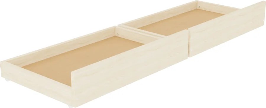 Benlemi Dvojitý úložný šuplík STORAGE pod postel na kolečkách Zvolte barvu: Pastelově růžová, Zvolte rozměr: 55x190 cm (pod postel o délce 200 cm), Zvolte variantu: Pro postel LUCKY, TULY, PLOTTY, CHALOUPKA