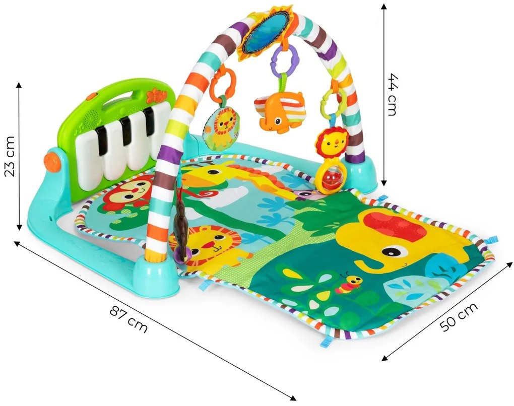 Vzdělávací hrací deka s klavírem Ligas vícebarevná