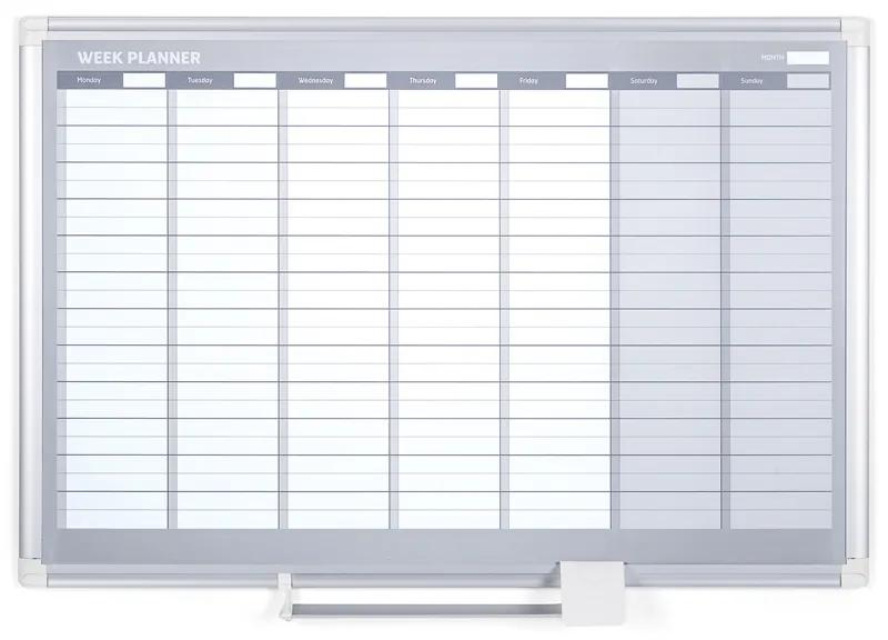 Bi-Office Týdenní plánovací tabule na zeď, magnetická, dny, 900 x 600 mm