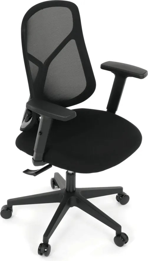 Kancelářská židle KA-S2173 BK, synchronní mechanismus, černá síťovina (67 x 60) cm