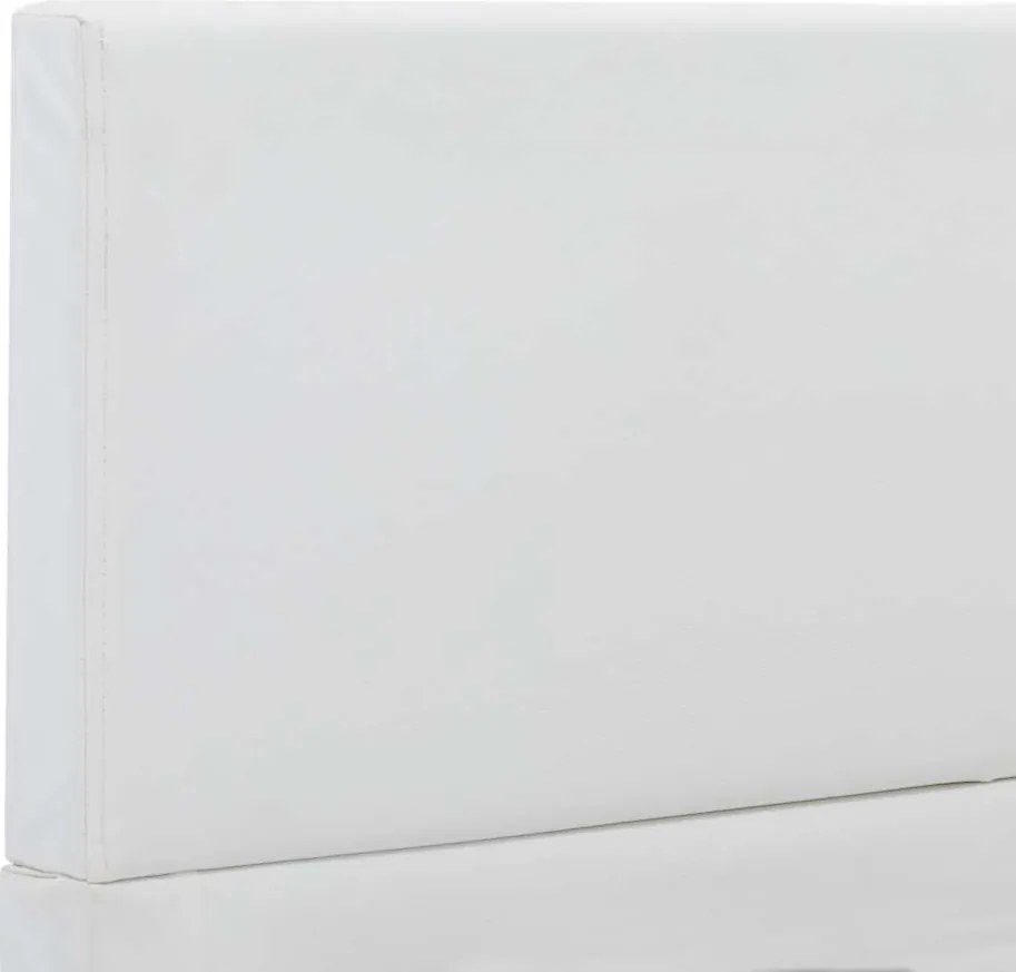 Rám postele bílý umělá kůže 120 x 200 cm 284764